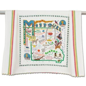 catstudio missouri dish towel - u.s. state souvenir kitchen and hand towel with original artwork - perfect tea towel for missouri lovers, travel souvenir