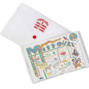 Catstudio Missouri Dish Towel - U.S. State Souvenir Kitchen and Hand Towel with Original Artwork - Perfect Tea Towel for Missouri Lovers, Travel Souvenir