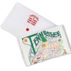 Catstudio Tennessee Dish Towel - U.S. State Souvenir Kitchen and Hand Towel with Original Artwork - Perfect Tea Towel for Tennessee Lovers, Travel Souvenir