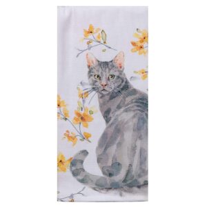 kay dee designs sweet home terry towel, gray & yellow