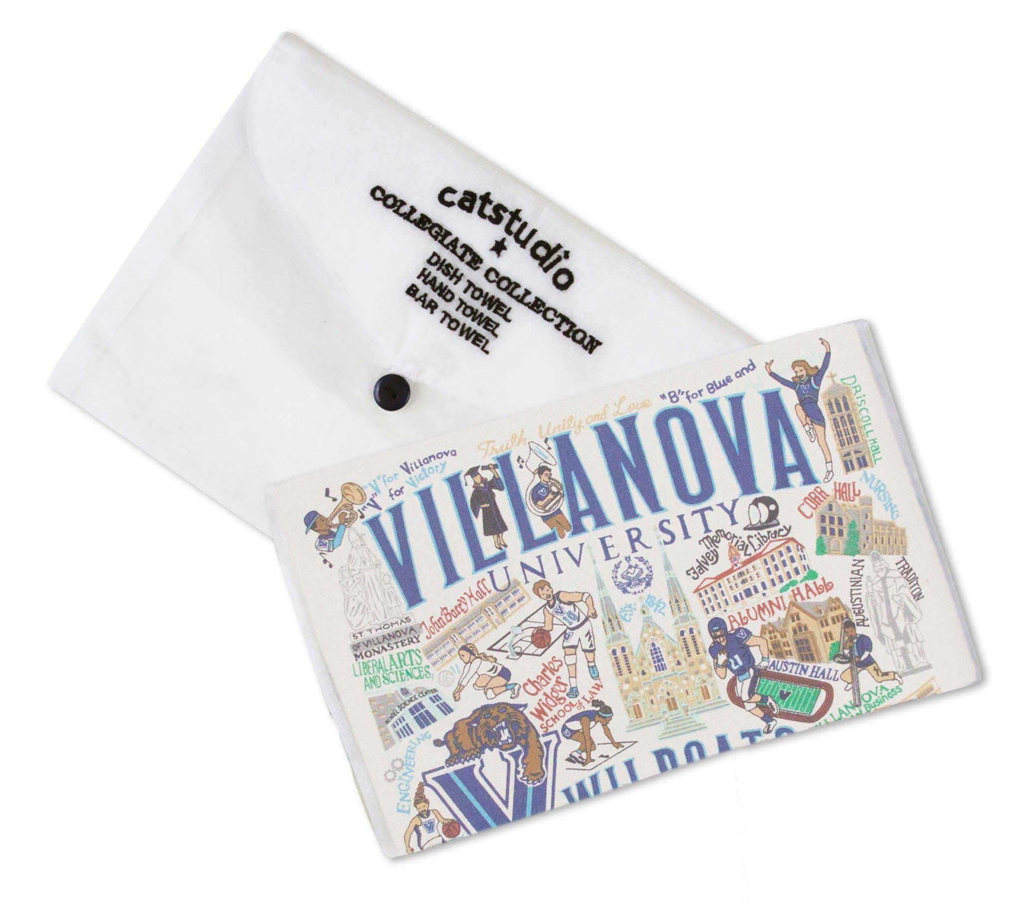 Catstudio Villanova University Collegiate Dish & Hand Towel | Great for Kitchen, Bar, & Bathroom