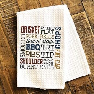 CANARY ROAD Custom Waffle Weave Dish Towel | Personalized Kitchen Towel | Men Grilling Gift | Wedding Gift | Personalized Dish Towel | Barbecue Gift | Mens Kitchen Gift