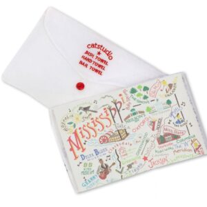 Catstudio Mississippi Dish Towel - U.S. State Souvenir Kitchen and Hand Towel with Original Artwork - Perfect Tea Towel for Mississippi Lovers, Travel Souvenir