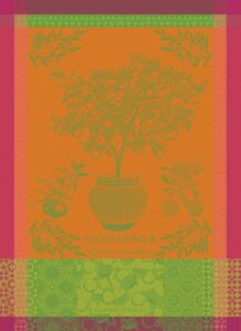 garnier thiebaut mandarinier pot orange kitchen towel, 22"x30"