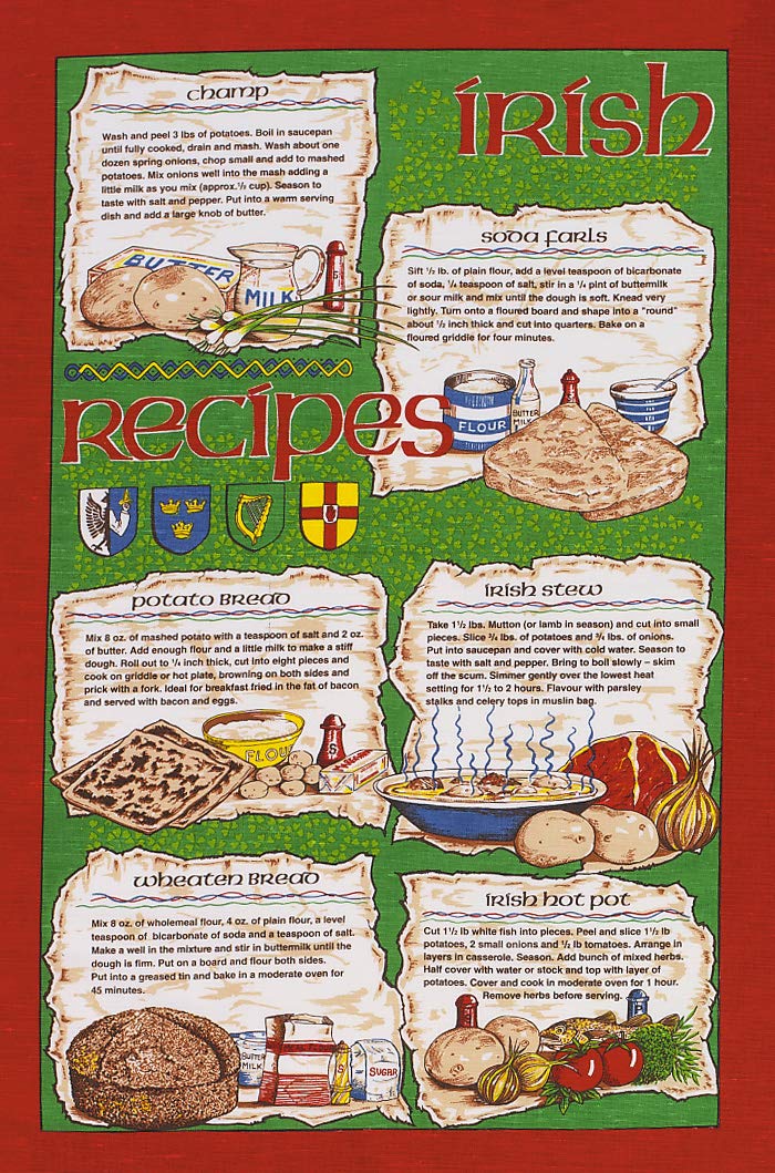 Samuel Lamont Irish Recipes Linen Union Tea Towel