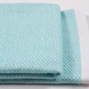 Reversible Terry Web Kitchen Towels | Set of 6 18 x 28 Inch Absorbent, Durable, Beautiful, and Luxuriously Soft Kitchen Towels | Perfect for Kitchen Spills, Cleaning, and Drying Your Hands - Aqua