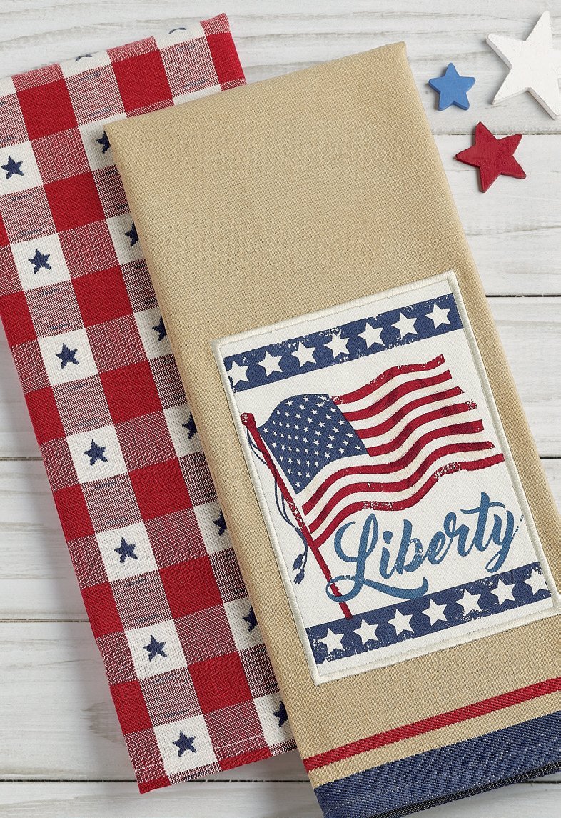 Design Imports DII Liberty Dishtowel Set of 2