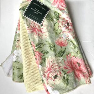 Laura Ashley 3 Pack Microfiber Kitchen Towels Blossom Floral