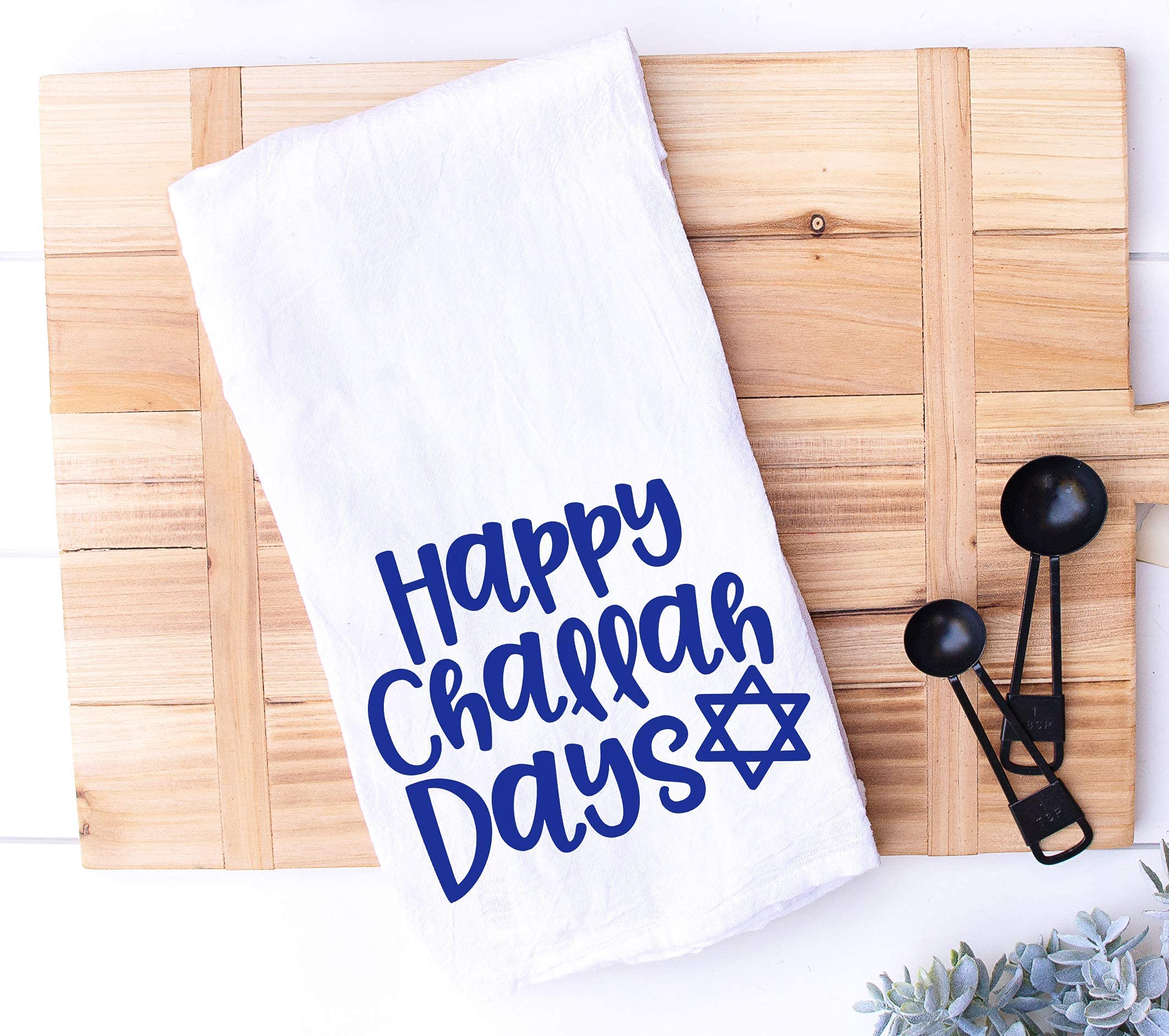 Funny Jewish Holiday Kitchen Towel Set, Jewish Puns, Oy to the World and Happy Challah Days Towel Set, Hostess and Housewarming Gift for Jewish Holiday (Oy to the World & Happy Challah Days)