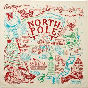 Primitives by Kathy States Dish Towel, 28 x 28, North Pole