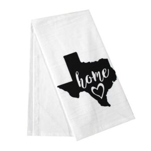 Petal Cliff 2 Pcs, 100% Cotton Texas State Flour Sack Printed Kitchen Towels with Sentiments Home. Size: 20" X 28". Inspired by The State WE Call Home.