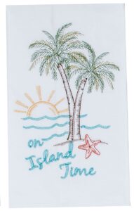 kay dee designs a8555 palm tree embroidered flour sack towel