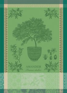 garnier thiebaut amandier en pot vert kitchen towel, 22"x30", green