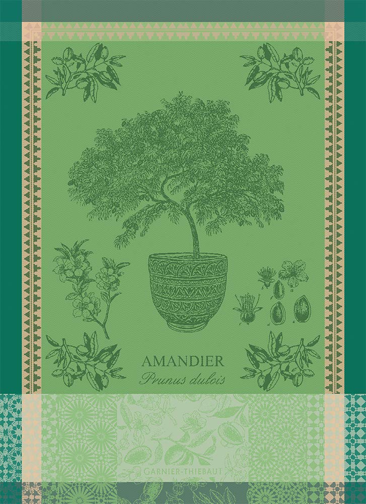 Garnier Thiebaut Amandier En Pot Vert Kitchen Towel, 22"x30", Green