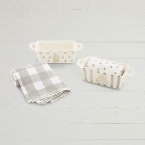 Mud Pie OH Happy Day Mini LOAF & Towel Set