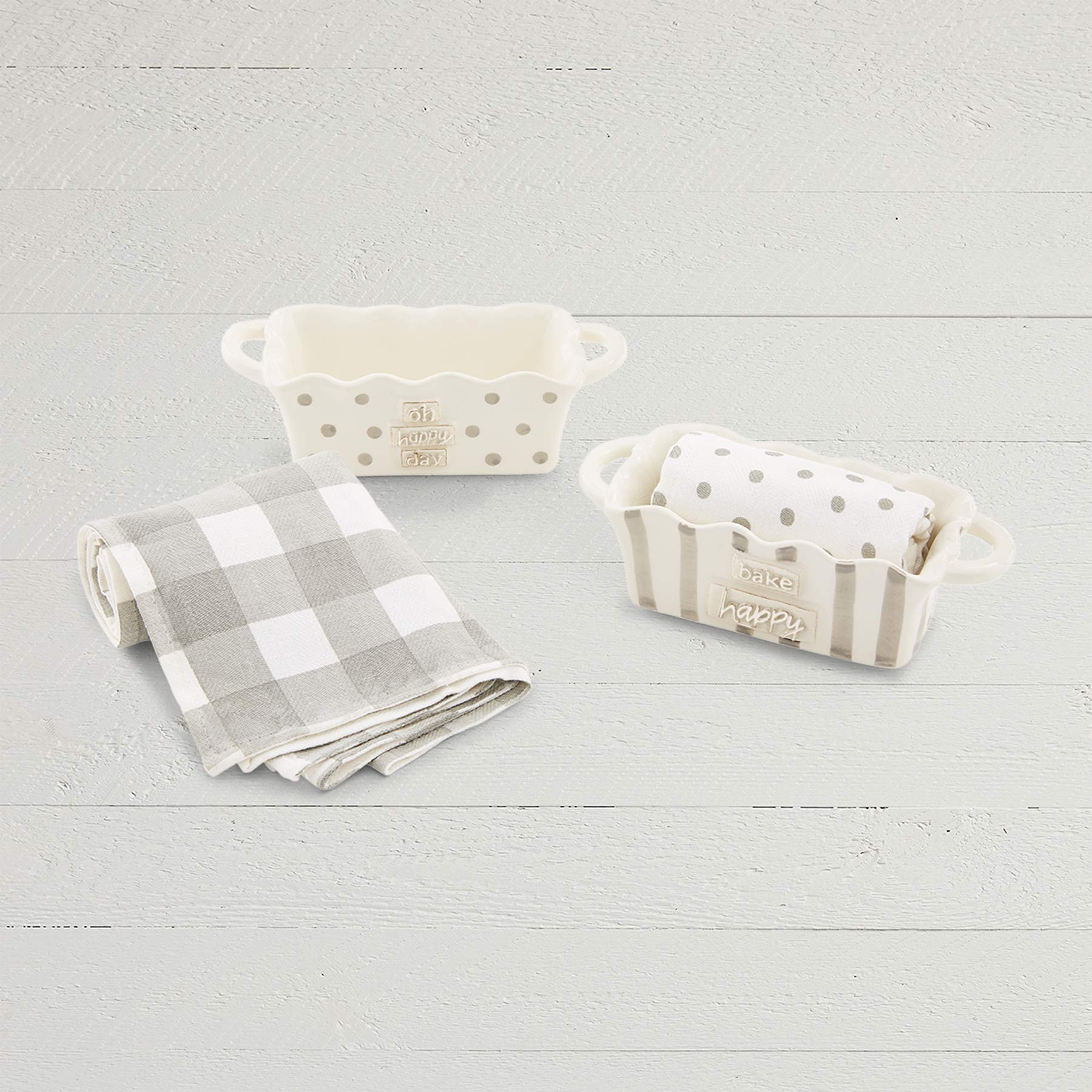 Mud Pie OH Happy Day Mini LOAF & Towel Set