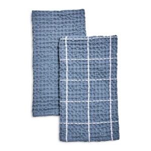 Sur La Table Washed Waffle Kitchen Towels, Set of 2, White