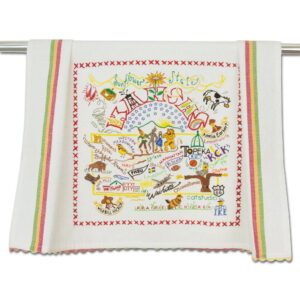 catstudio kansas dish towel - u.s. state souvenir kitchen and hand towel with original artwork - perfect tea towel for kansas lovers, travel souvenir