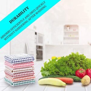 Zicobox 12 Pack Kitchen Dish Towels, Bulk Cotton Kitchen Hand Towels,11 Inch x 16Inch Dish Cloths for Dish Rags for Drying Dishes Clothes and Dish Towels