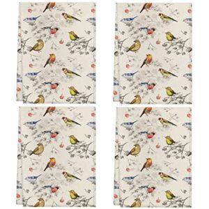 JXDXHCW 2 Pack Kitchen Towel Birds Branch Pattern Soft Absorbent Dish Towel Tea Towels Hand Towel for Drying Dishes Cleaning Cooking 18 x 28 Inch