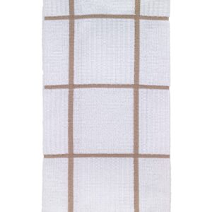 T-fal Textiles 10159 100-Percent Cotton Parquet Kitchen Dish Towel, Sand, Check-Single