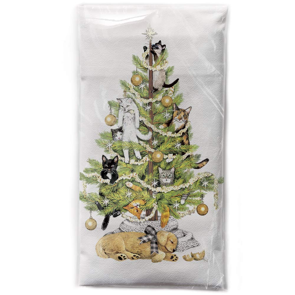 Mary Lake-Thompson Cat Tree Cotton Flour Sack Dish Towel