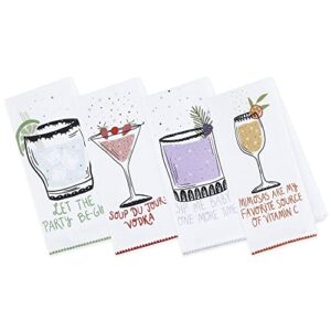 sassy cocktails printed dishtowels