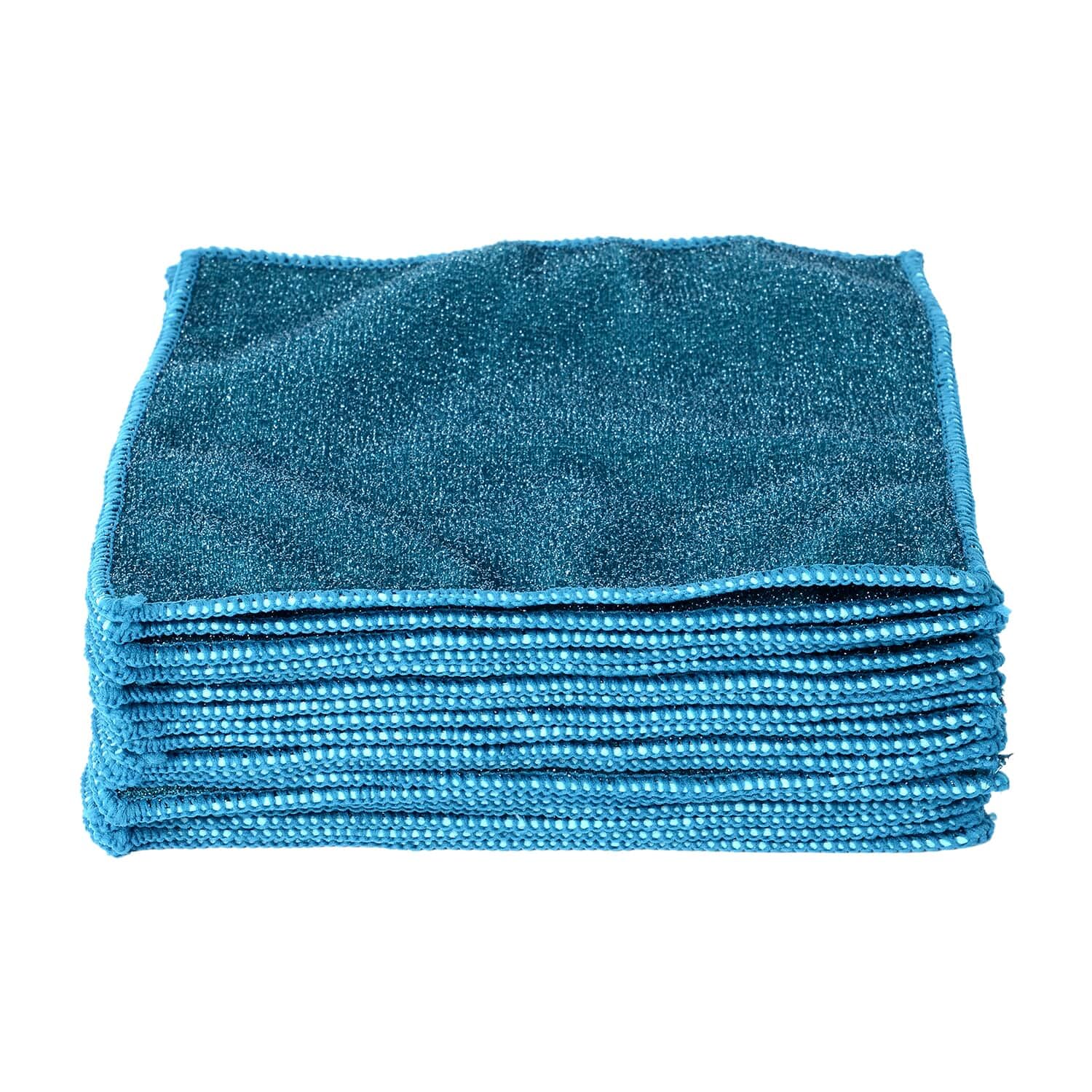 Shop LC Set of 20 Teal Kitchen Towels Dish Cloth Double Sided Microfiber and Scratch Fiber Rags for Cleaning Birthday for Mom