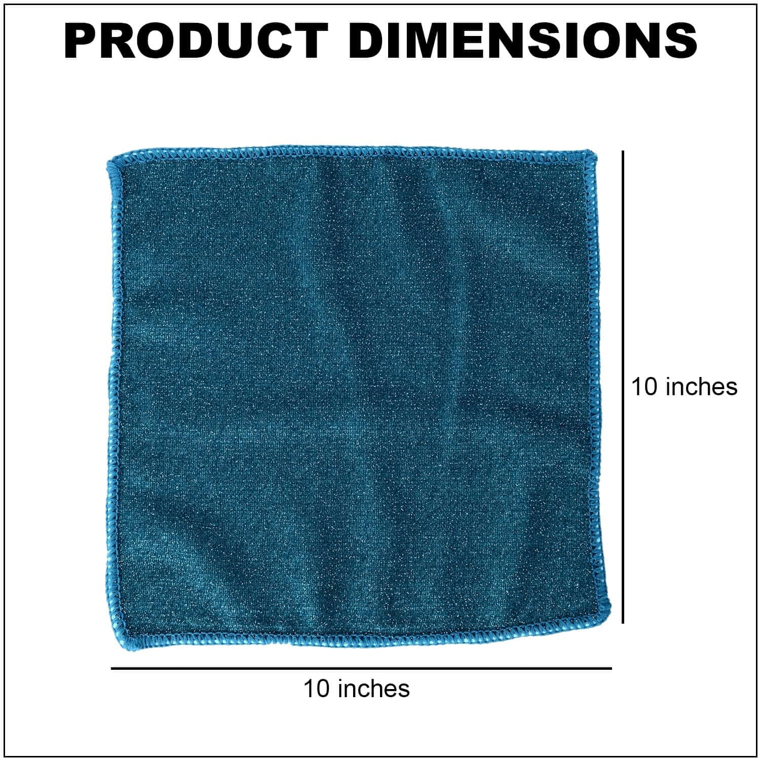 Shop LC Set of 20 Teal Kitchen Towels Dish Cloth Double Sided Microfiber and Scratch Fiber Rags for Cleaning Birthday for Mom