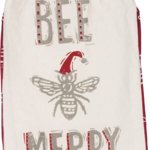 Primitives by Kathy Christmas Kitchen Dish Towel Set, Bee Merry, Small