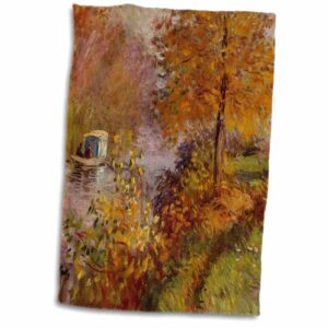 3dRose Florene - Monet Vintage Art - Print of Monet Painting The Studio Boat - Towels (twl-205056-1)