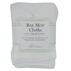 white bar mop cloths set of 4