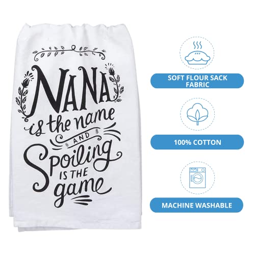 18th Street Gifts Nana Kitchen Towels and Refrigerator Magnet - Nana Gifts from Grandkids - Grandma Gifts from Grandchildren or First Time Grandma Gifts for Nana