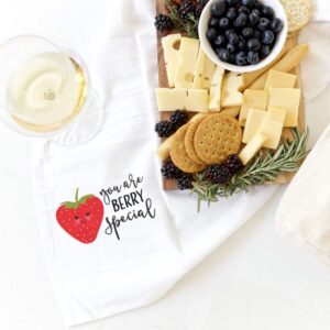 The Cotton & Canvas Co. You are Berry Special Soft and Absorbent Kitchen Tea Towel, Flour Sack Towel and Dish Cloth