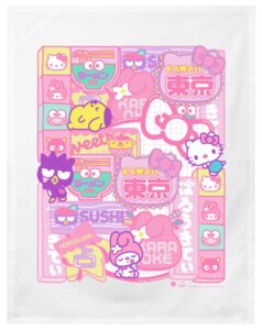 bioworld sanrio hello kitty characters all over print kitchen dish towel