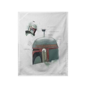 bioworld star wars boba fett helmet profile dish towel