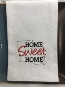 louisiana home sweet home tea towel kitchen cajun