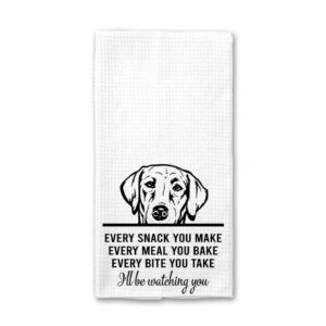 HTDesigns Chocolate Lab Dog, Tea Towel, Every Snack You Make, Every Bite You Take, Kitchen Decor, Dish Towels, Chocolate Lab Dog Mom, Chocolate Lab Gifts, Waffle Weave Kitchen Towel