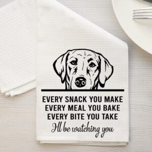 HTDesigns Chocolate Lab Dog, Tea Towel, Every Snack You Make, Every Bite You Take, Kitchen Decor, Dish Towels, Chocolate Lab Dog Mom, Chocolate Lab Gifts, Waffle Weave Kitchen Towel