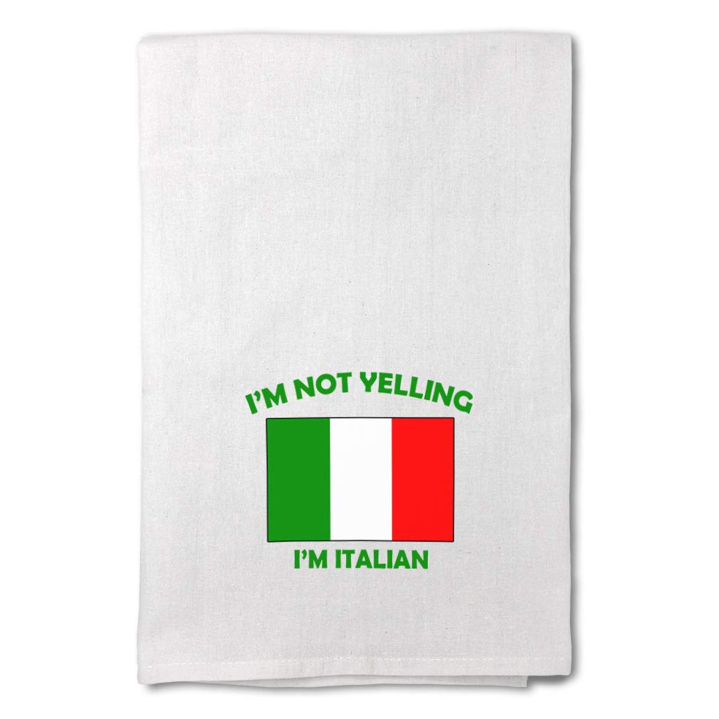 Custom Decor Flour Kitchen Towels I'm Not Yelling I Am Italian Italy Countries Countries Not Yelling Cleaning Supplies Dish Towels Design Only