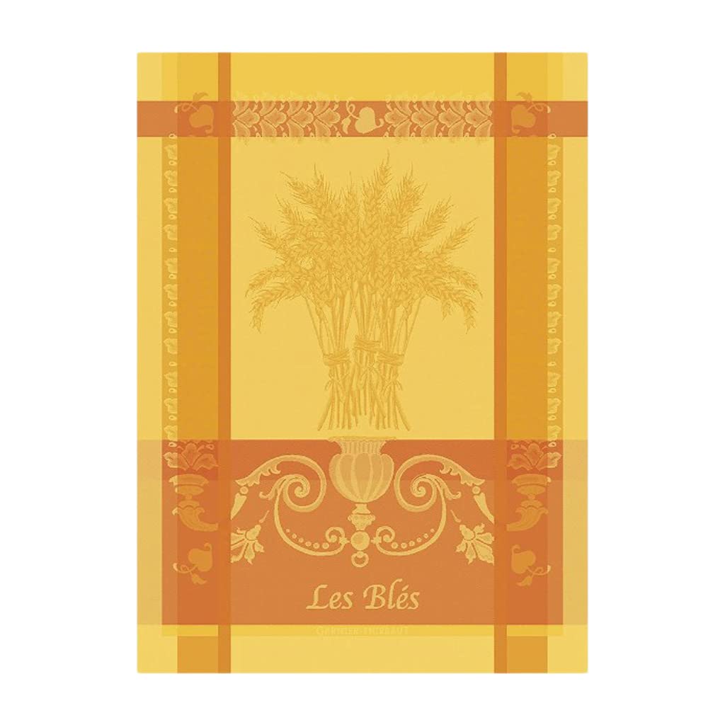 GARNIER-Thiebaut, Les Blés (Wheat), Safran French Jacquard Kitchen/Tea Towel, 100% Cotton