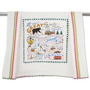 catstudio great smoky mountains dish & hand towel | great for kitchen, bar, & bathroom