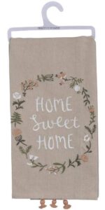 primitives by kathy cathy heck studios embroidered dish towel, home sweet home