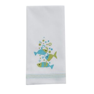 split p fabulous fish embroidered towel - blue