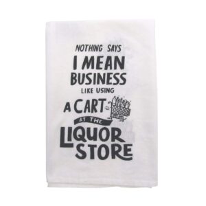 tg,llc treasure gurus funny decorative cloth liquor store cart shopping dish dry hand tea towel rag kitchen decor