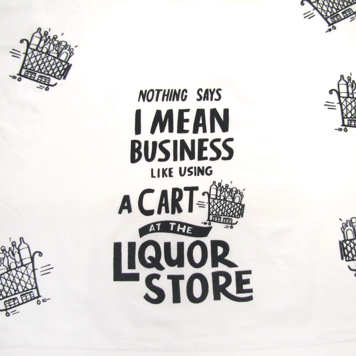 TG,LLC Treasure Gurus Funny Decorative Cloth Liquor Store Cart Shopping Dish Dry Hand Tea Towel Rag Kitchen Decor