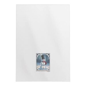 Snowman Christmas Decoration Classic Winter Scene Snowman Decorative Kitchen Tea Towel White