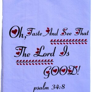 Cotton Kitchen Flour Sack Dish Towels w/Religious Quotes 5 pcs