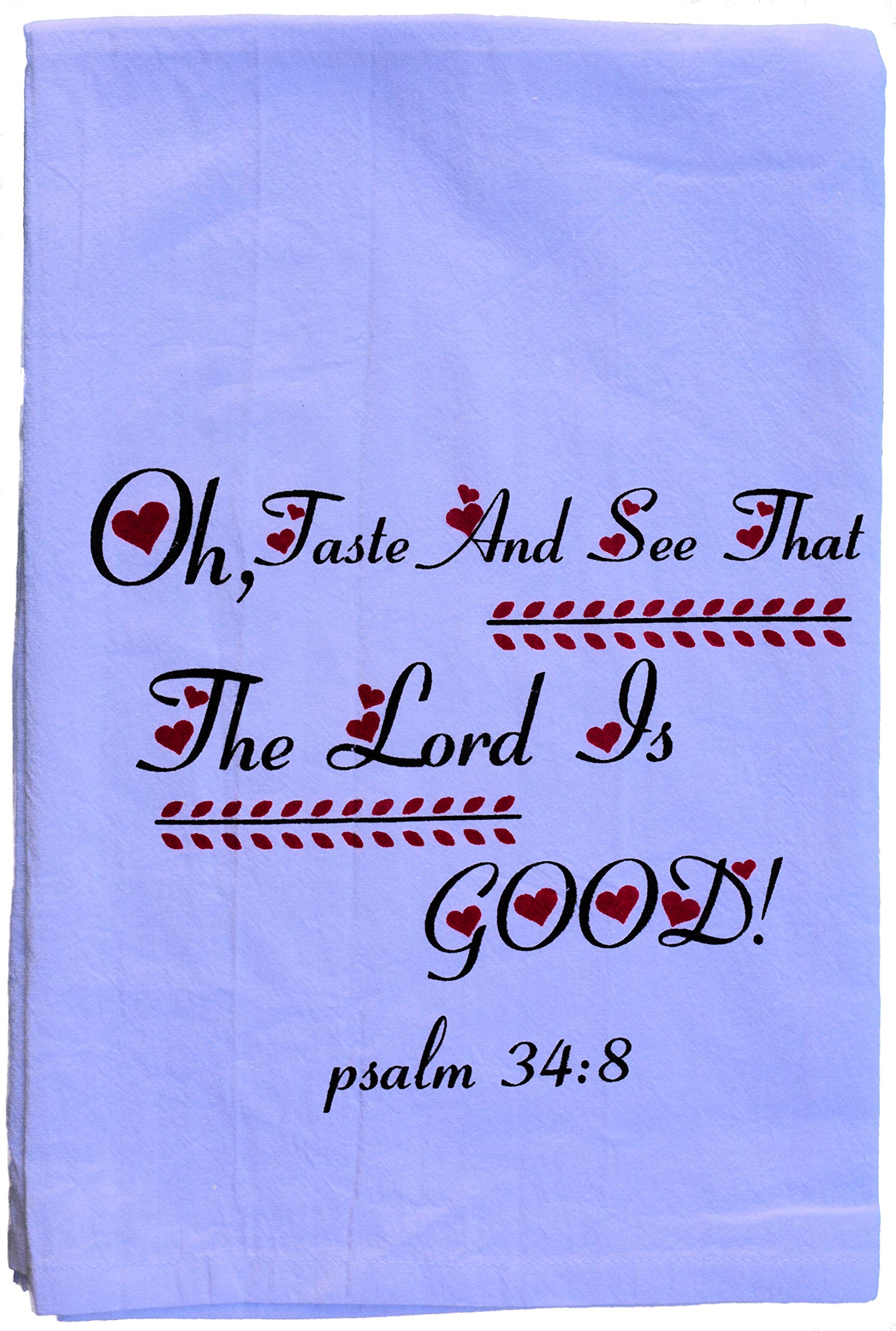 Cotton Kitchen Flour Sack Dish Towels w/Religious Quotes 5 pcs