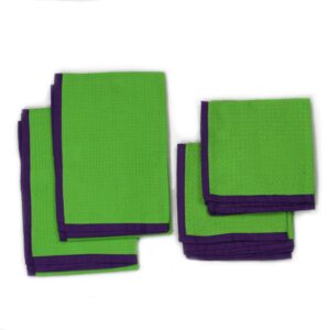 chef craft dish towel set, green